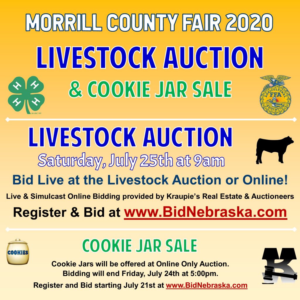 Morrill County Fair Livestock Auction & Cookie Jar Sale • Kraupie's ...
